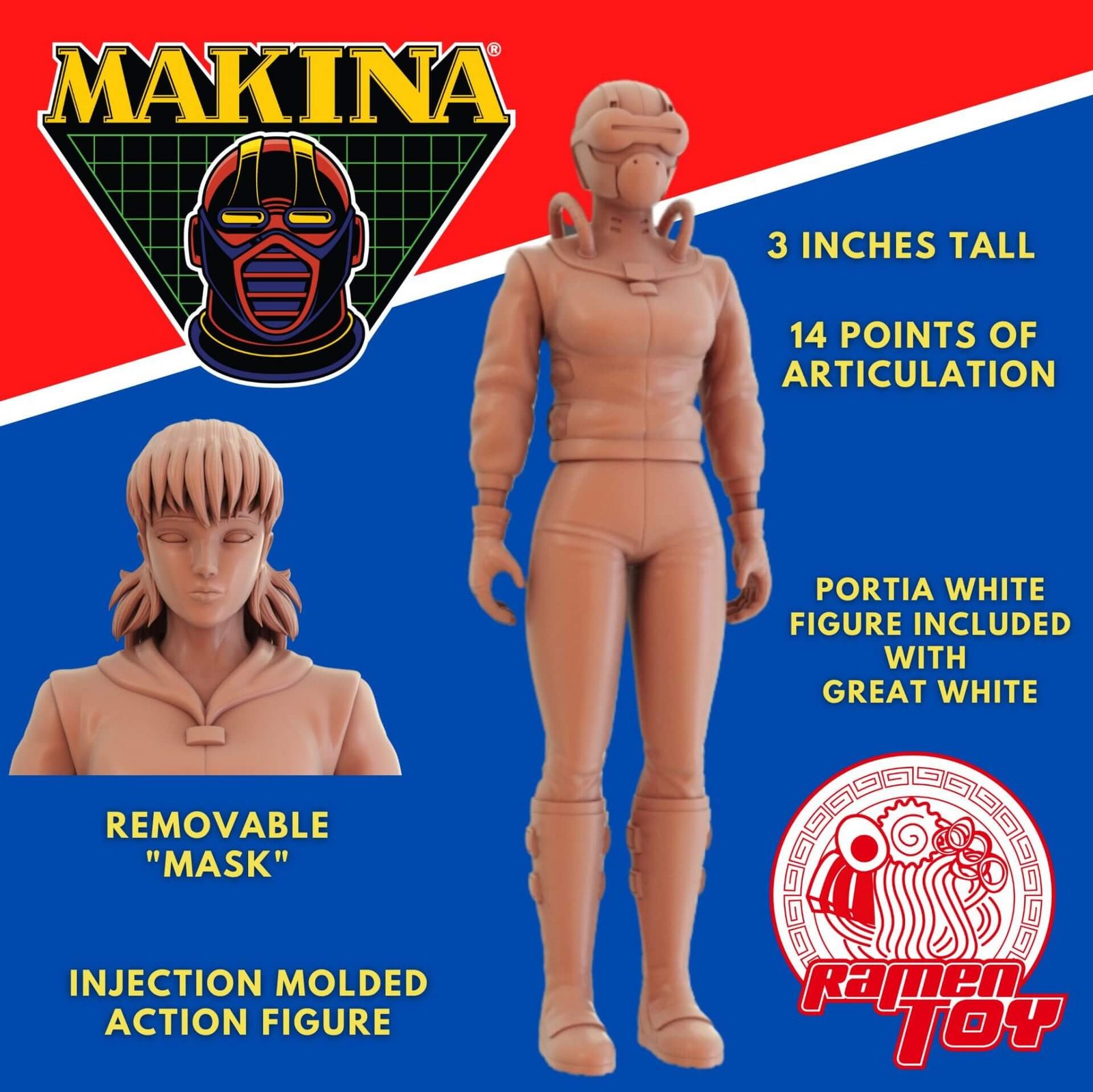 Makina Great White (Shark) and Portia (Gloria Baker) by Ramen Toy - Toy ...