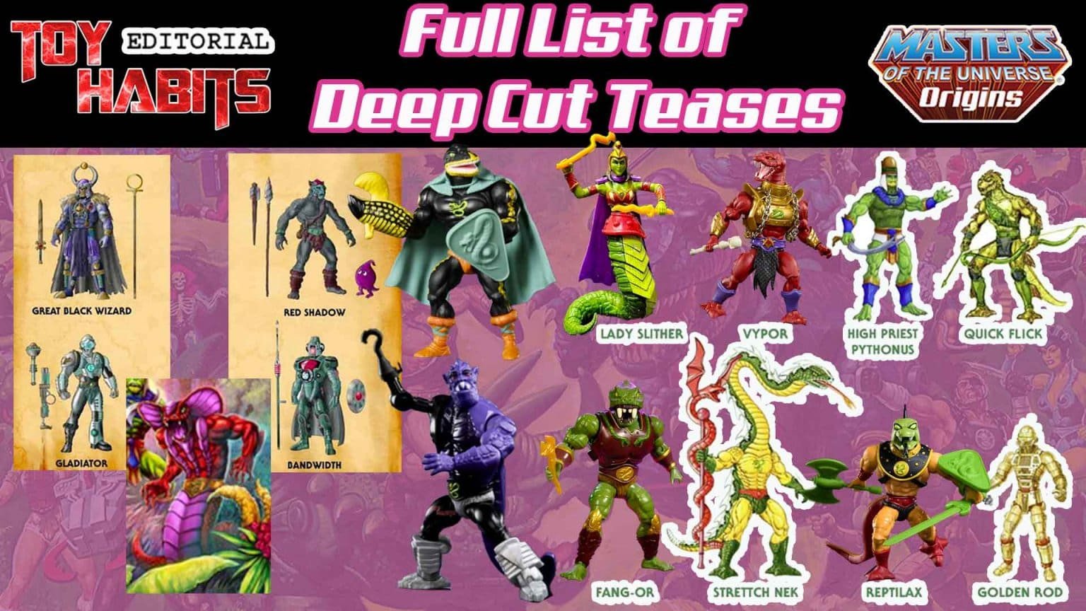 Full List of Deep Cut Masters of the Universe Origins Figure Teases