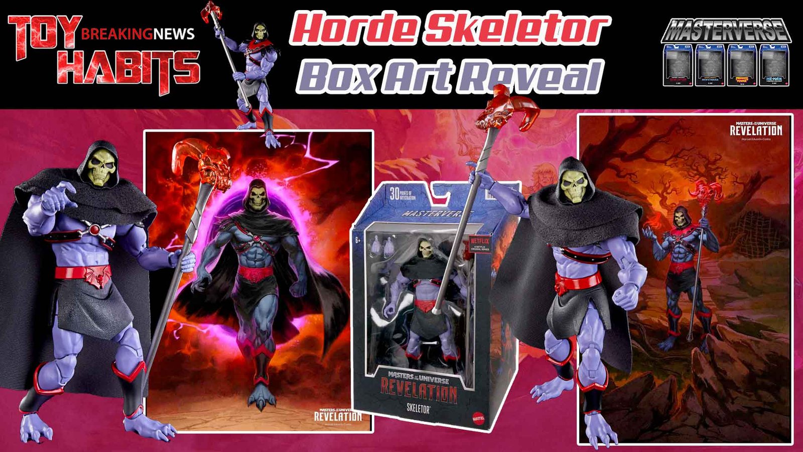 Masterverse Horde Apprentice Skeletor Package Art Reveal