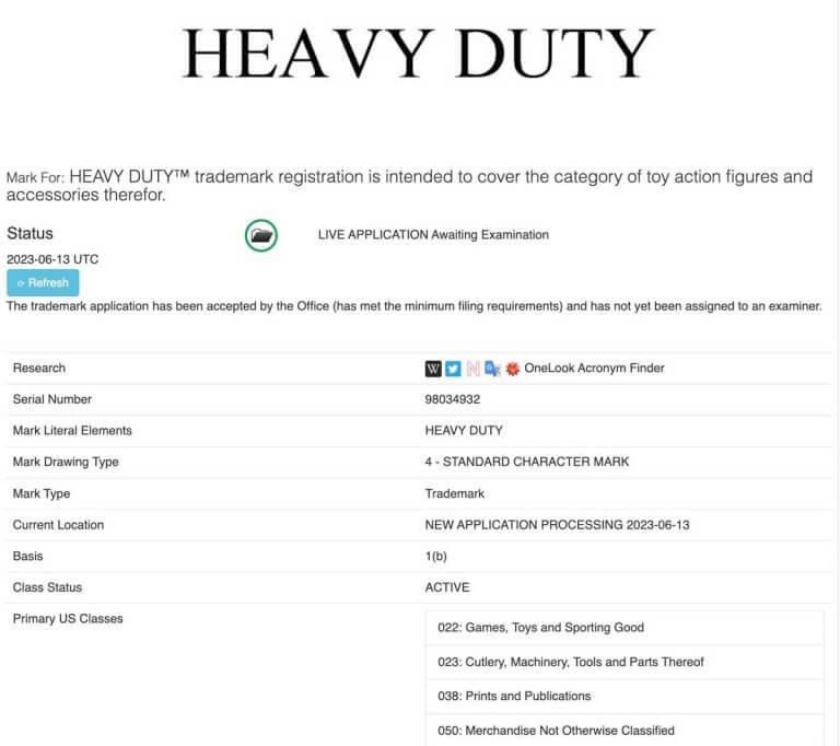 Heavy Duty GI Joe Hasbro Trademark Renewal - Toy Habits