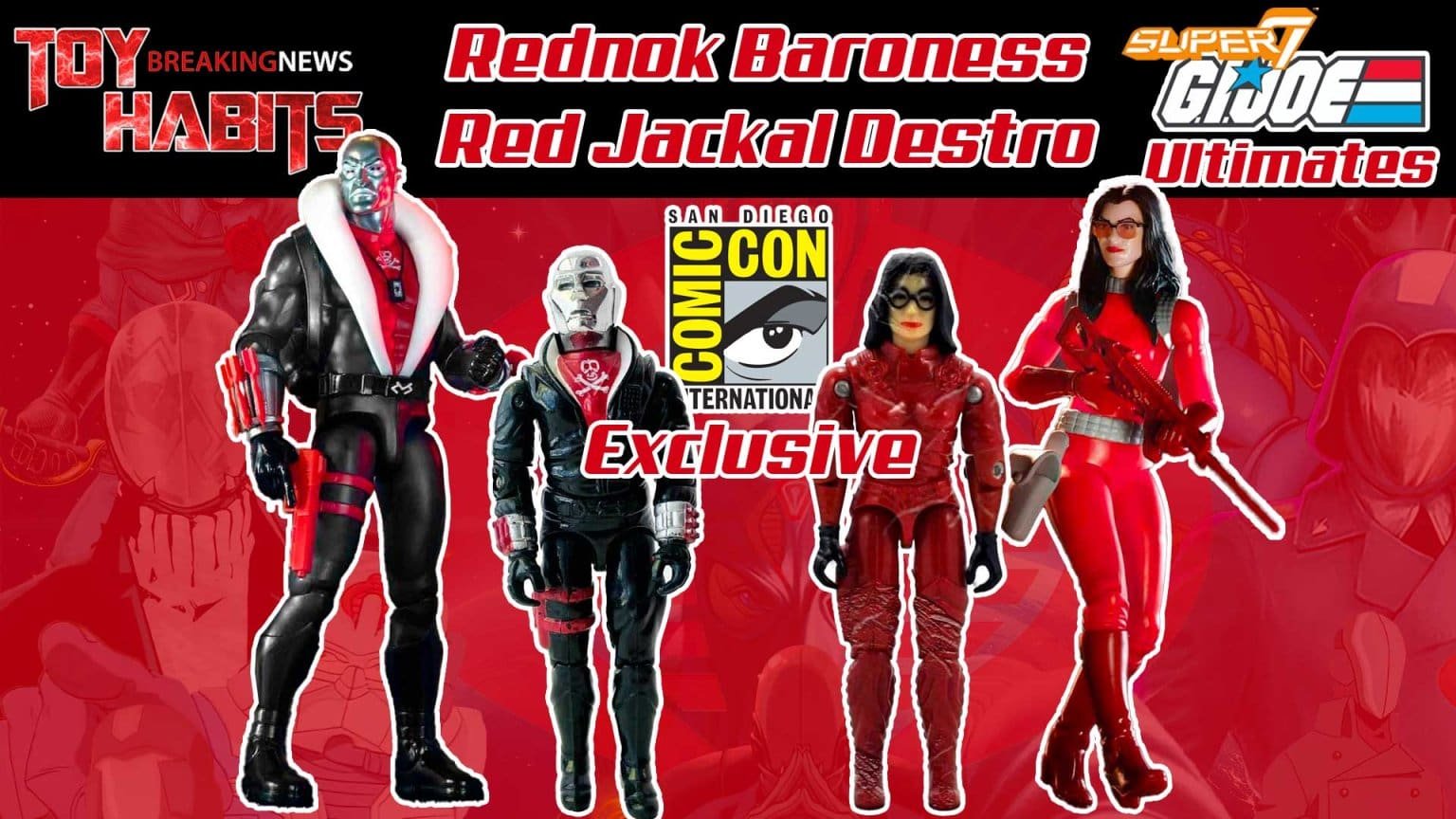 Rednok Baroness and Red Jackel Destro Super7 GI Joe Ultimates Reveal ...