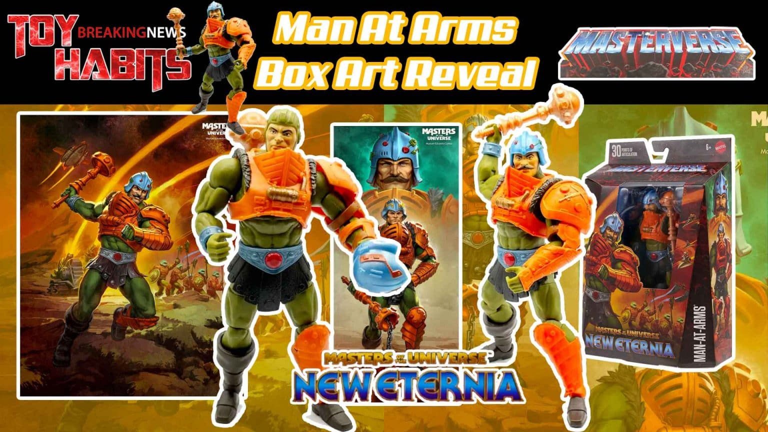 Man-At-Arms New Eternia MOTU Masterverse Box Art Reveal - Toy Habits