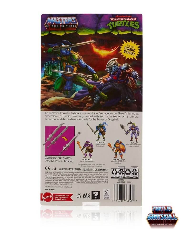 TMNT MOTU Origins Turtles of Grayskull Package Reveals