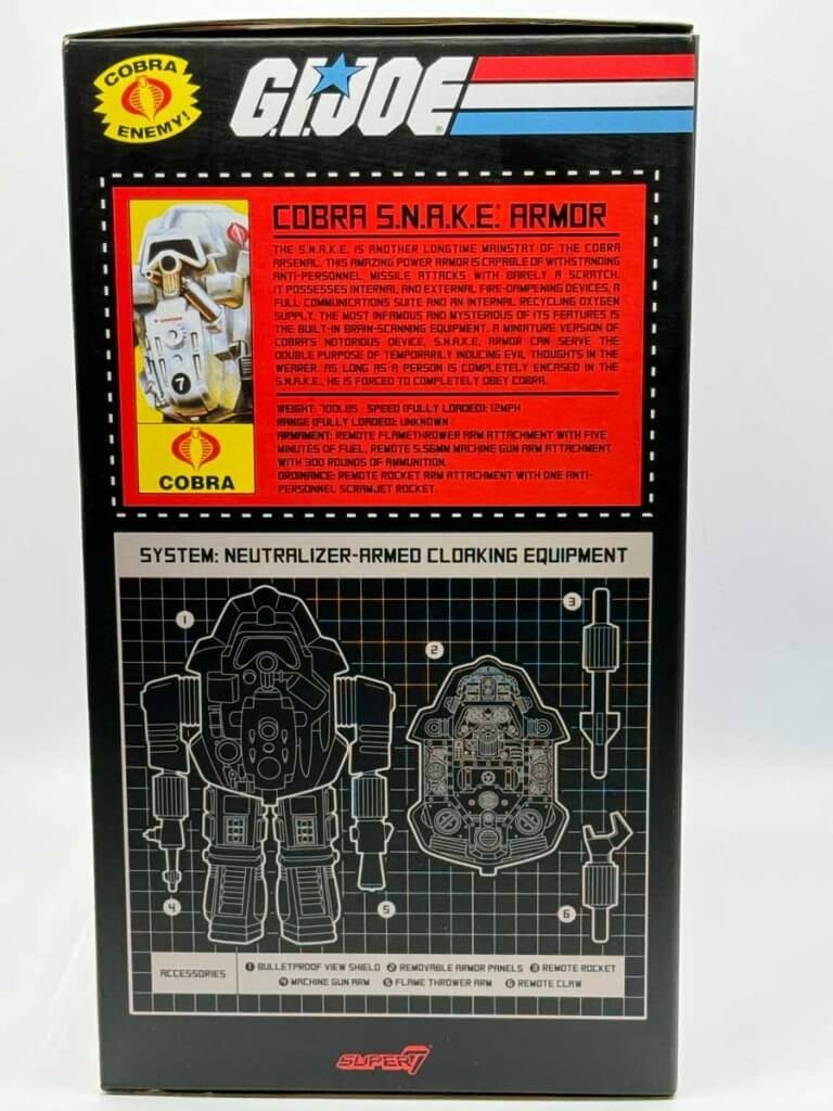 Cobra SNAKE Armor Super7 GI Joe Super Cyborg Review - Toy Habits