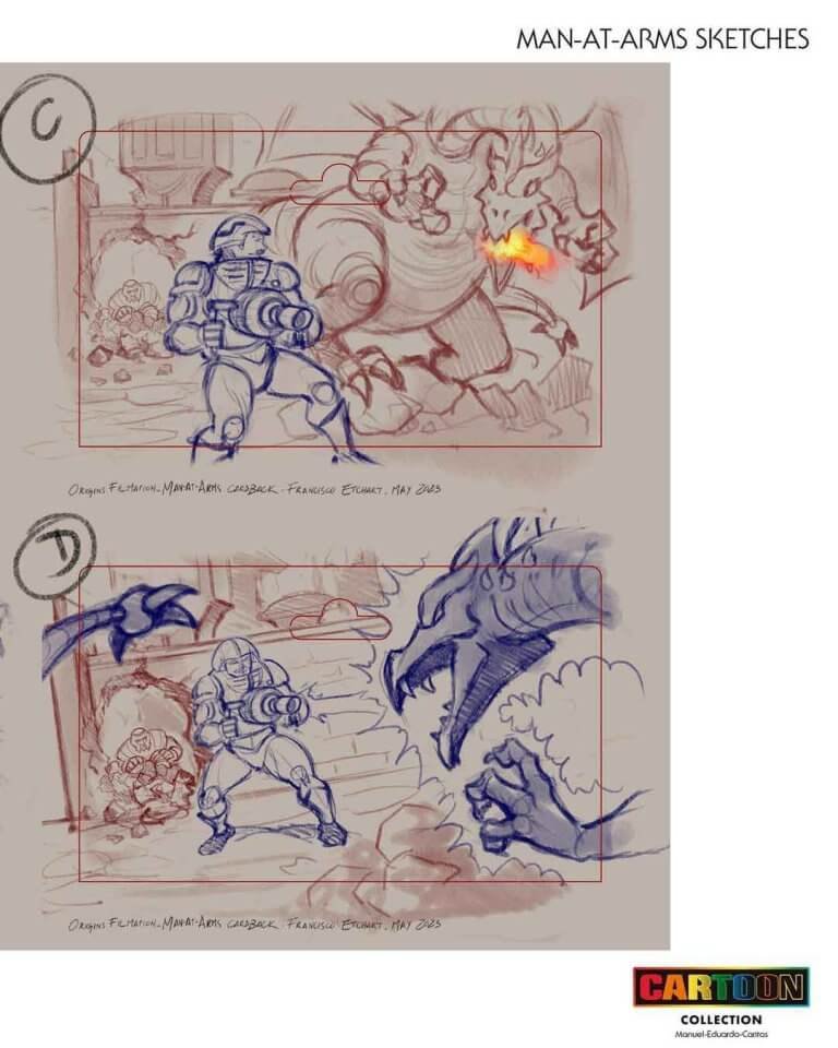Man-At-Arms Cartoon Collection Card Art Behind the Scenes