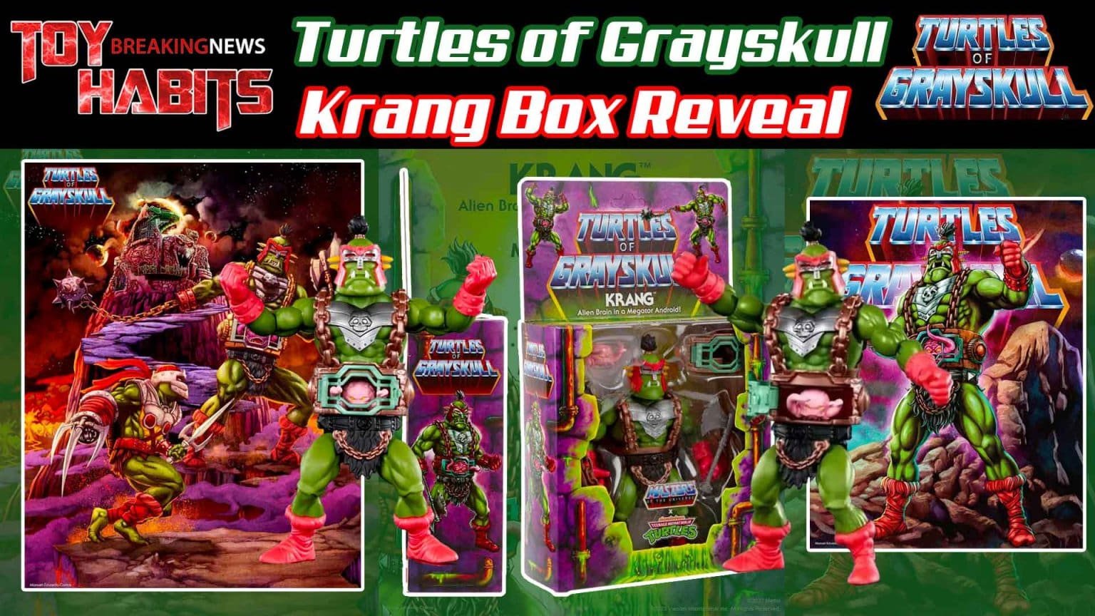 Krang Turtles of Grayskull MOTU Origins TMNT Box Reveal