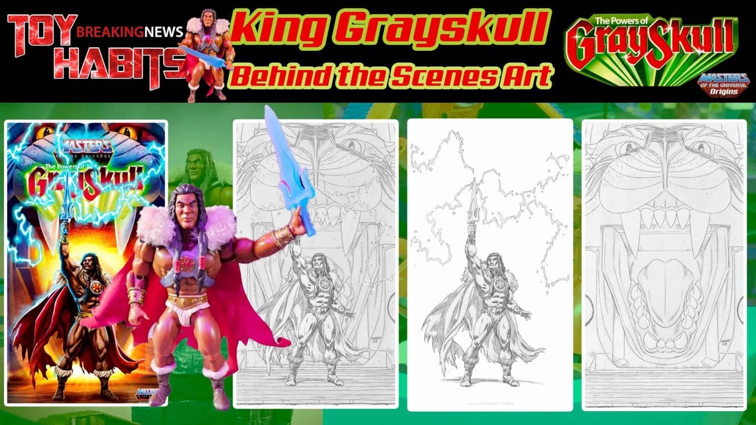 King Grayskull MOTU Origins Card Art Behind The Scenes