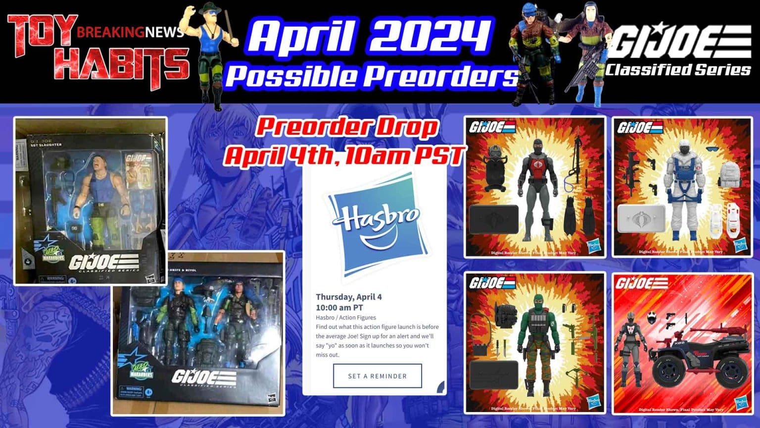GI Joe Classified Series April 2024 Possible Preorders