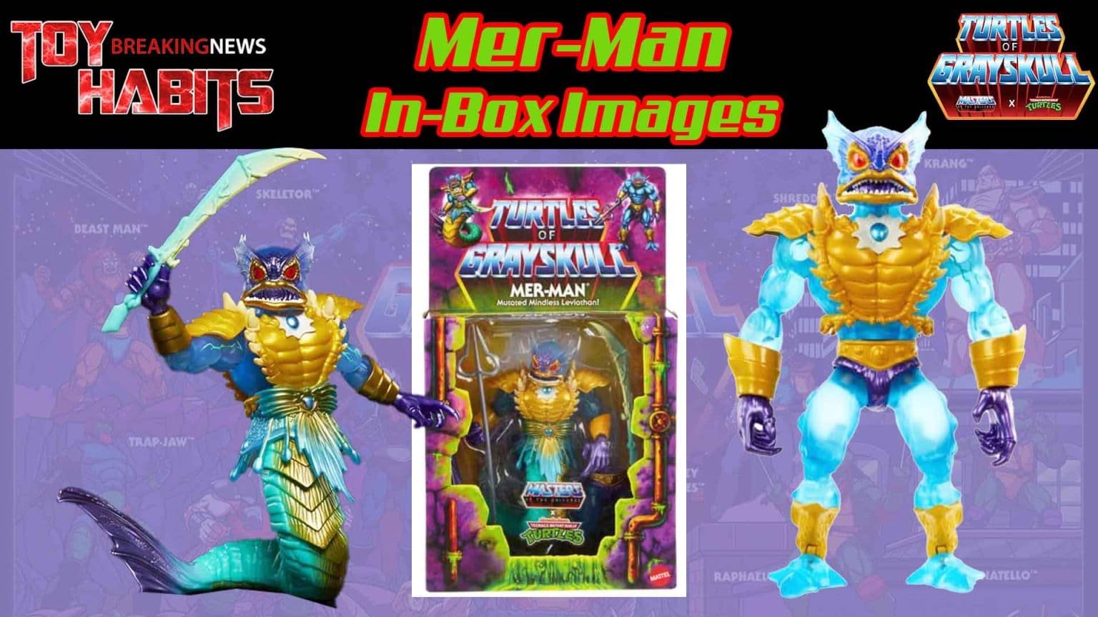 Mutated Mer-Man Deluxe Turtles of Grayskull In-Box Images - Toy Habits
