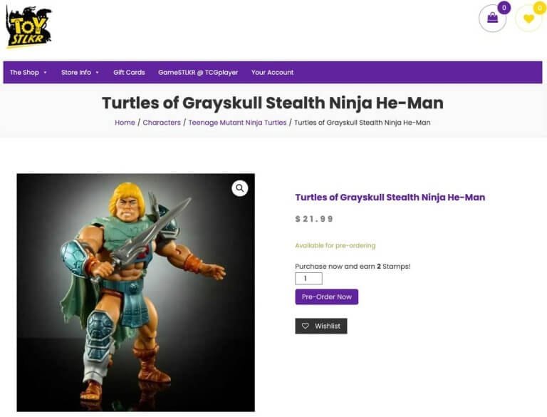 Stealth Ninja He-Man Turtles of Grayskull Preorder & Update - Toy Habits