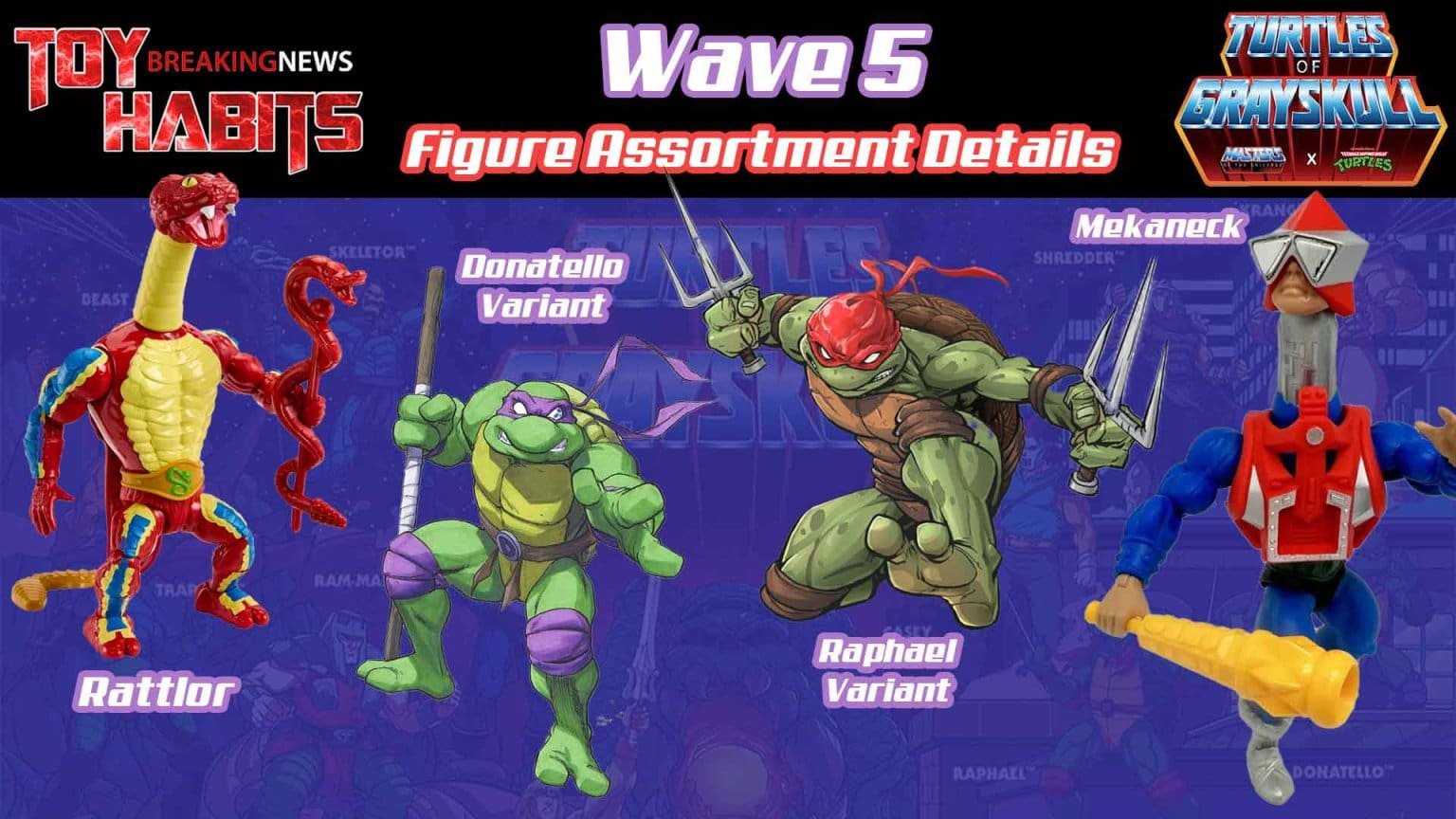 Turtles of Grayskull MOTU TMNT Crossover Wave 5 Details - Toy Habits