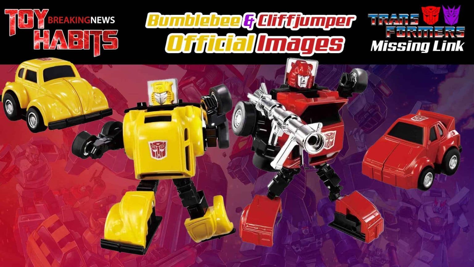 Bumblebee & Cliffjumper Transformers Missing Link Official Images