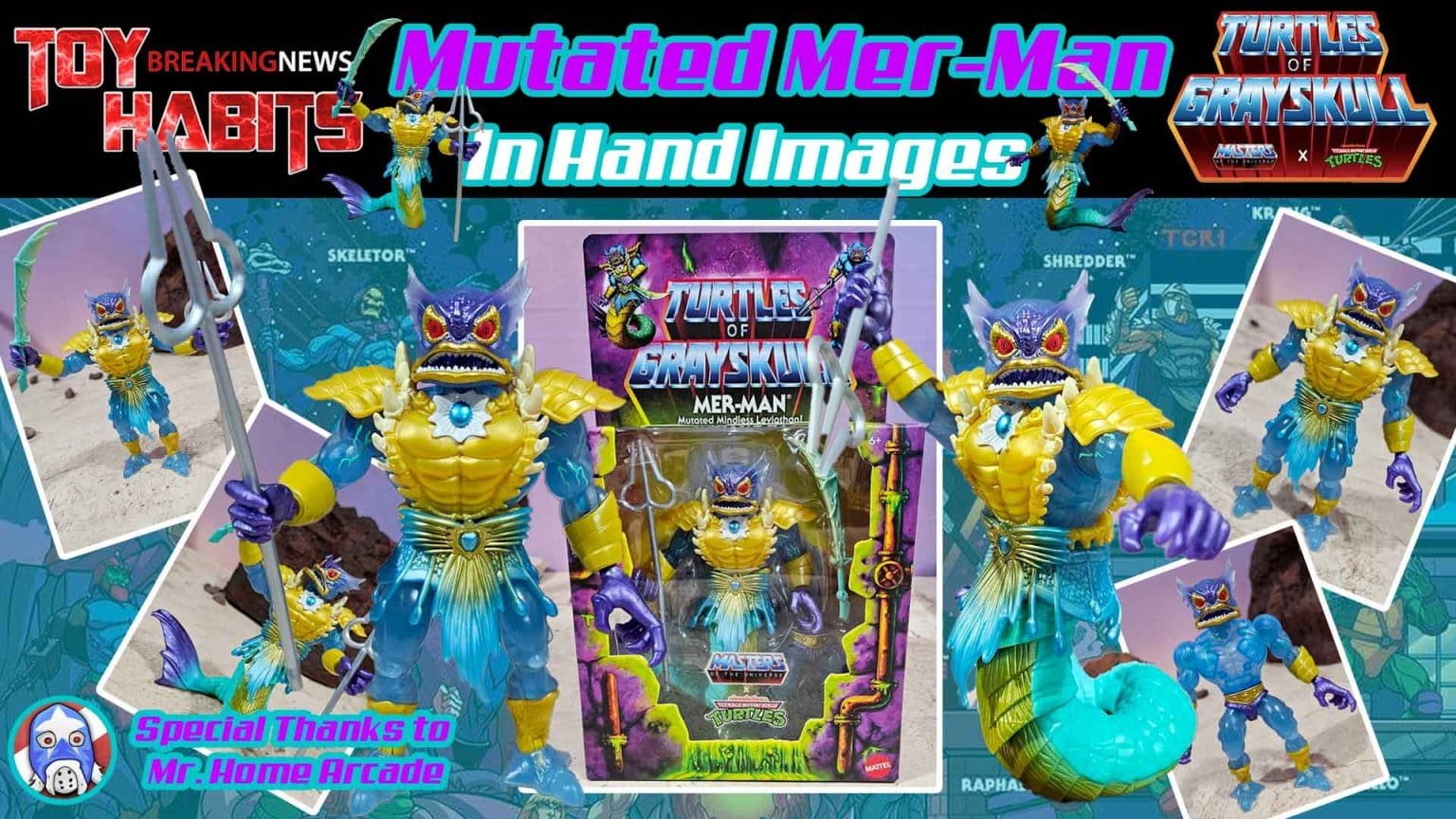 Mutated Mer-Man Deluxe Turtles of Grayskull In-Hand Images - Toy Habits