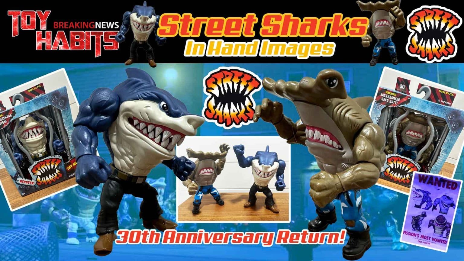 30th Anniversary Street Sharks by Mattel In Hand Images