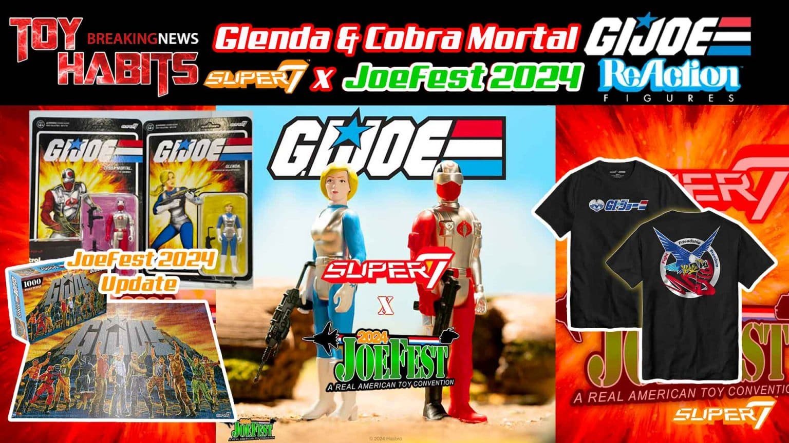 Glenda & Cobra Mortal Super7 GI Joe ReAction JoeFest2024 Debut