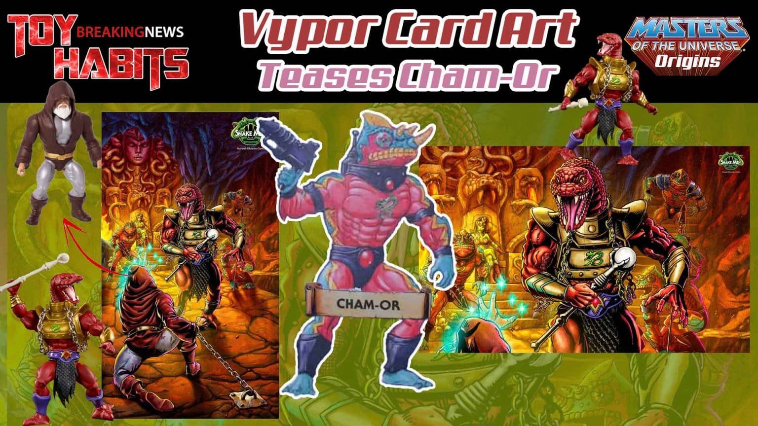 Vypor MOTO Origins Card Art Teases New Snake Men Cham-Or - Toy Habits
