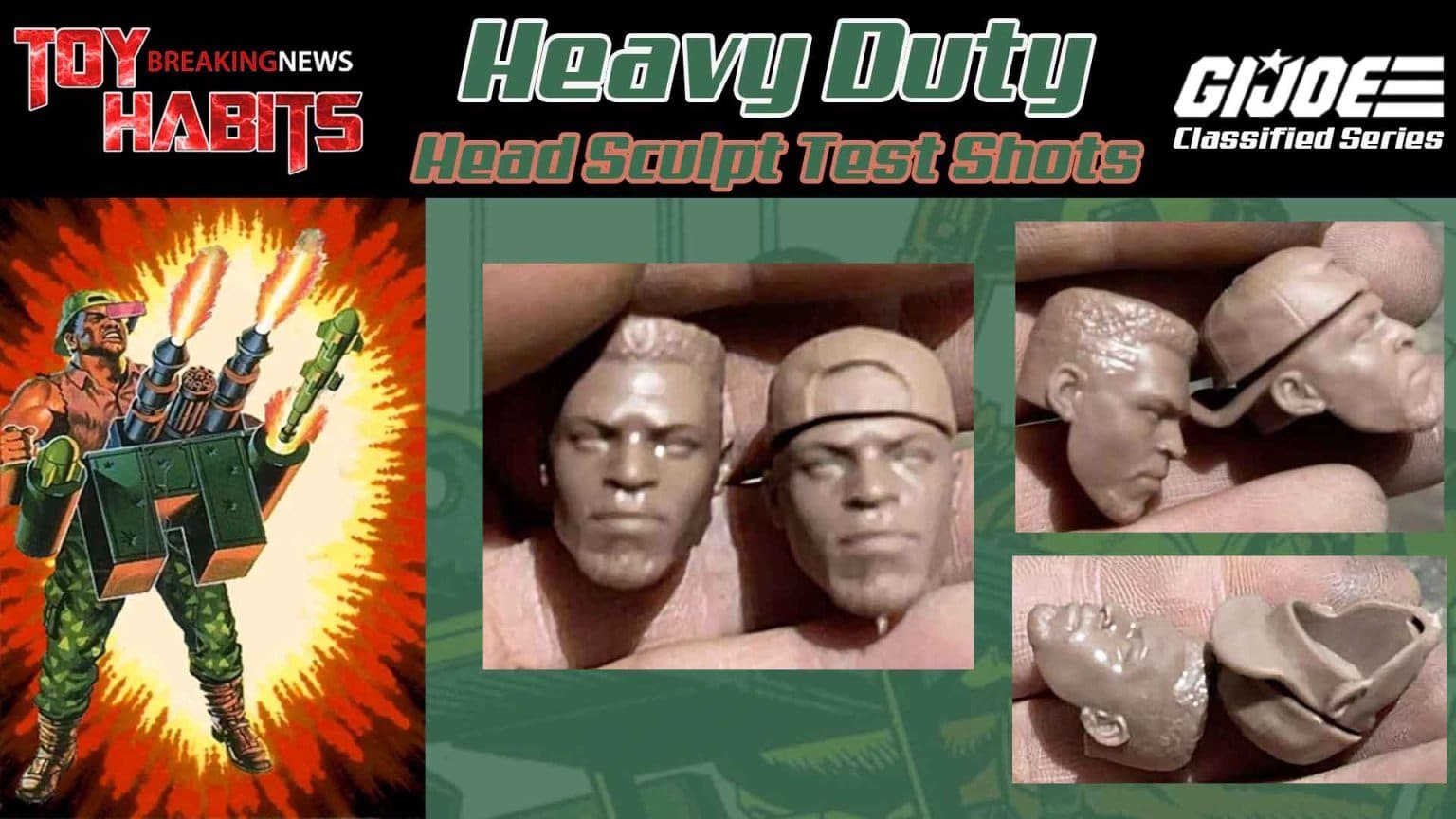 Heavy Duty GI Joe Classified Series Test Shot Head Sculpts