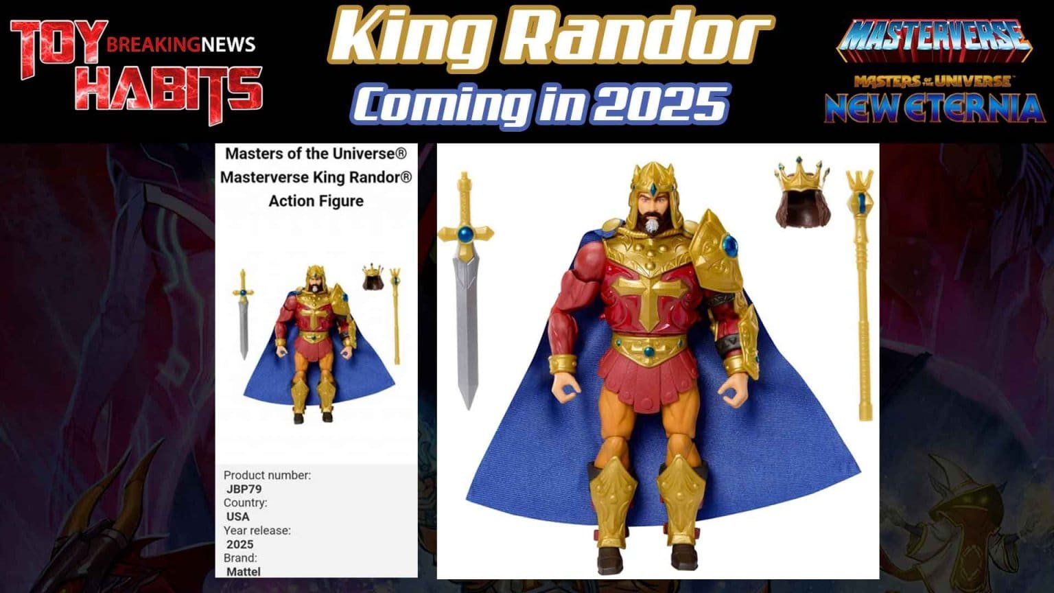 King Randor New Eternia Masterverse Figure Coming in 2025 - Toy Habits