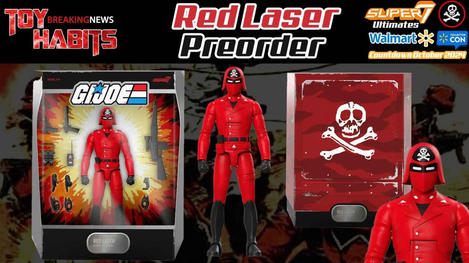 Red Laser Super7 GI Joe Ultimates Walmart Exclusive Preorder