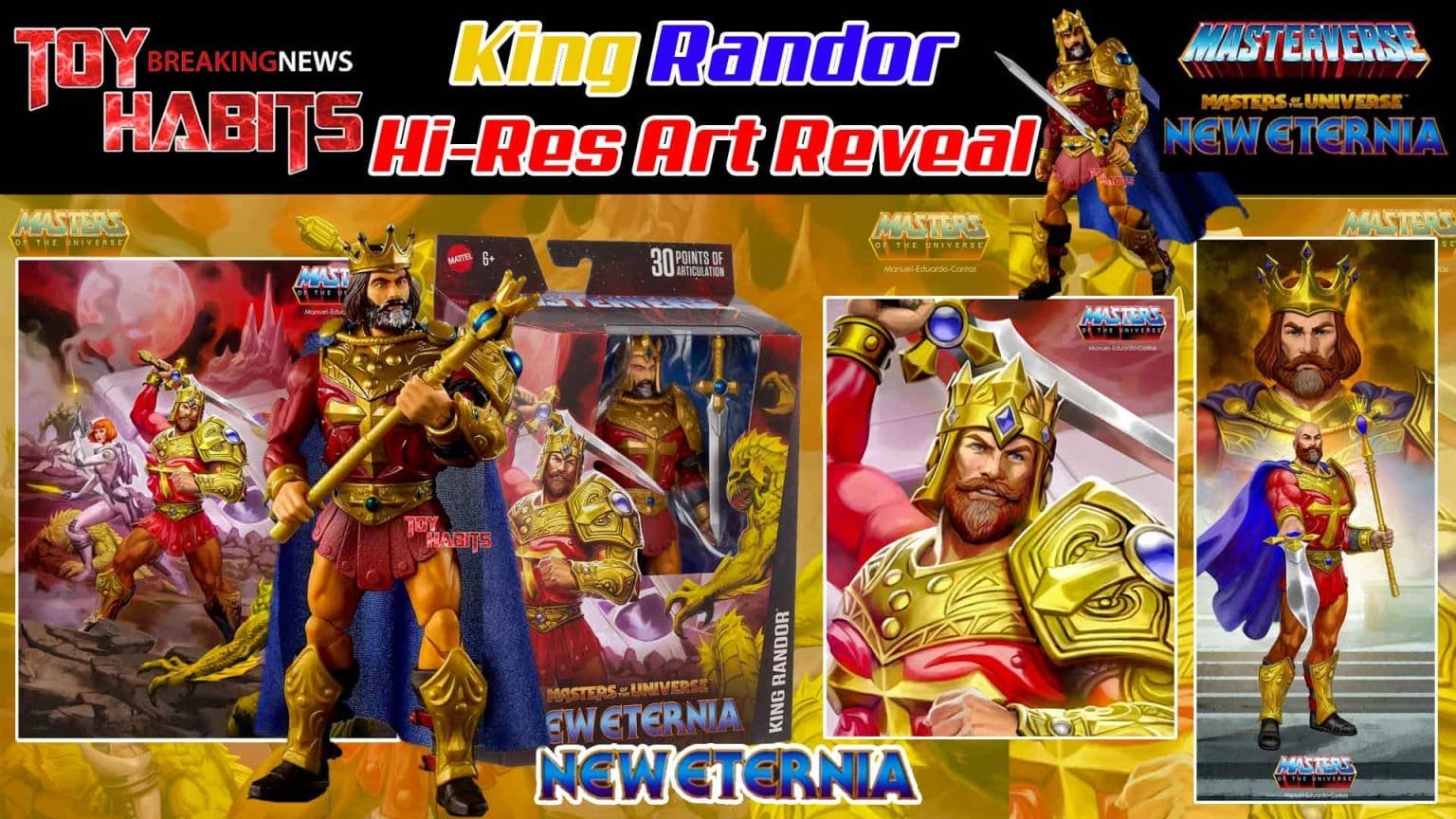 King Randor New Eternia Masterverse Hi Res Package Art Reveal - Toy Habits