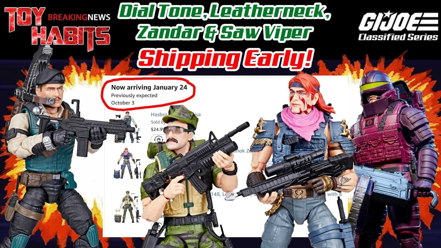 Dial Tone, Leatherneck, SAW Viper, & Zandar Shipping early