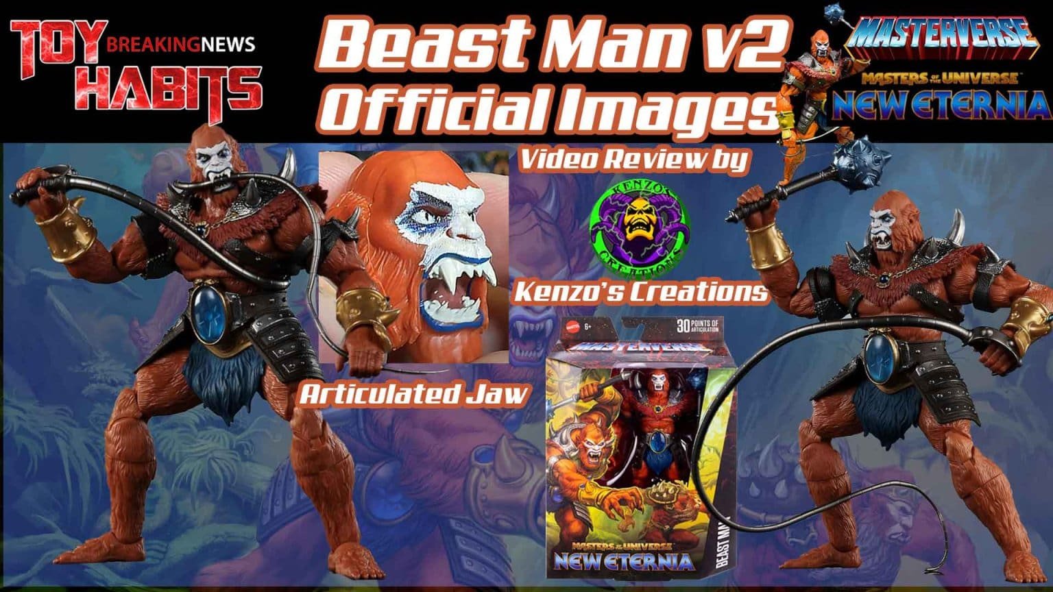 Beast Man New Eternia Masterverse v2 MOTU Official Images + Video ...