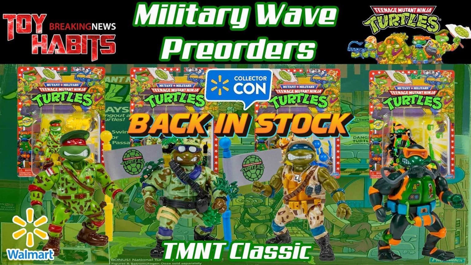 Playmates TMNT Classics Reissue Military Wave Turtles Preorders ...