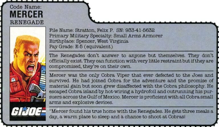 Mercer GI Joe Classified Series Prototype Leak - Toy Habits