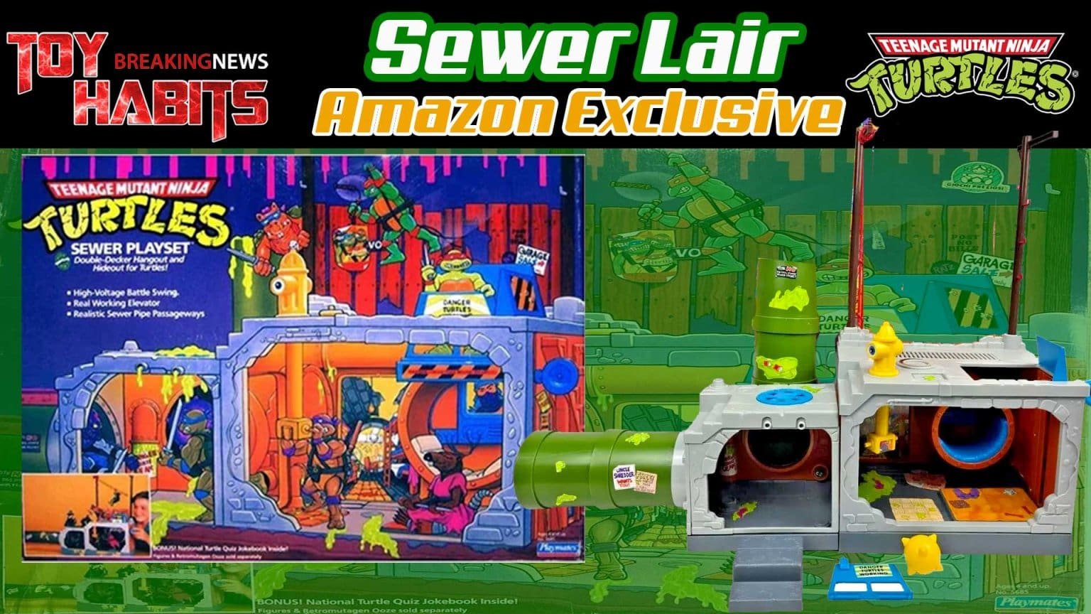 Sewer Lair Playset TMNT Playmates Classics Amazon Exclusive