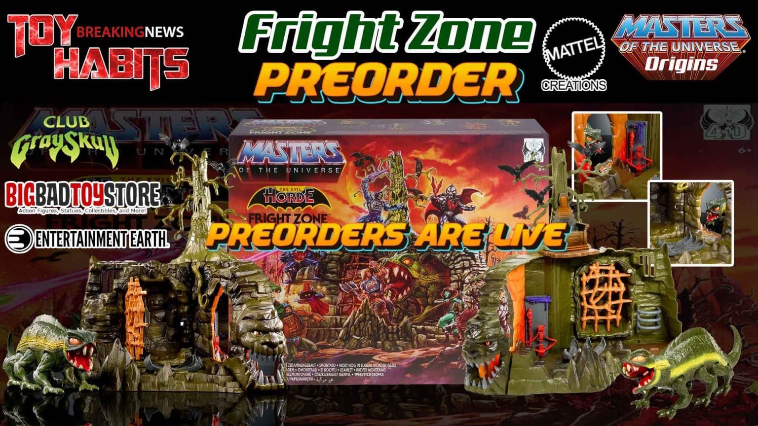 Fright Zone MOTU Origins Playset Preorder and Official Images