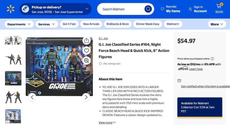 Night Force Beach Head & Quick Kick GI Joe Classified Series Official ...