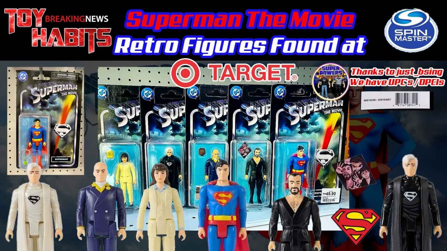 Spin Master 1978 Superman The Movie Retro Figures Found at Target