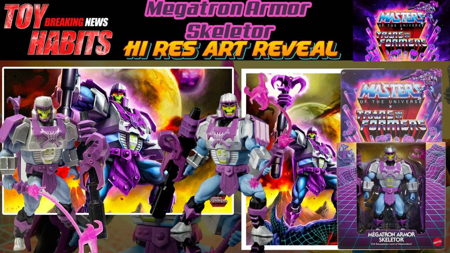 MOTU Origins Transformers Megatron Skeletor Hi Res Art Reveal