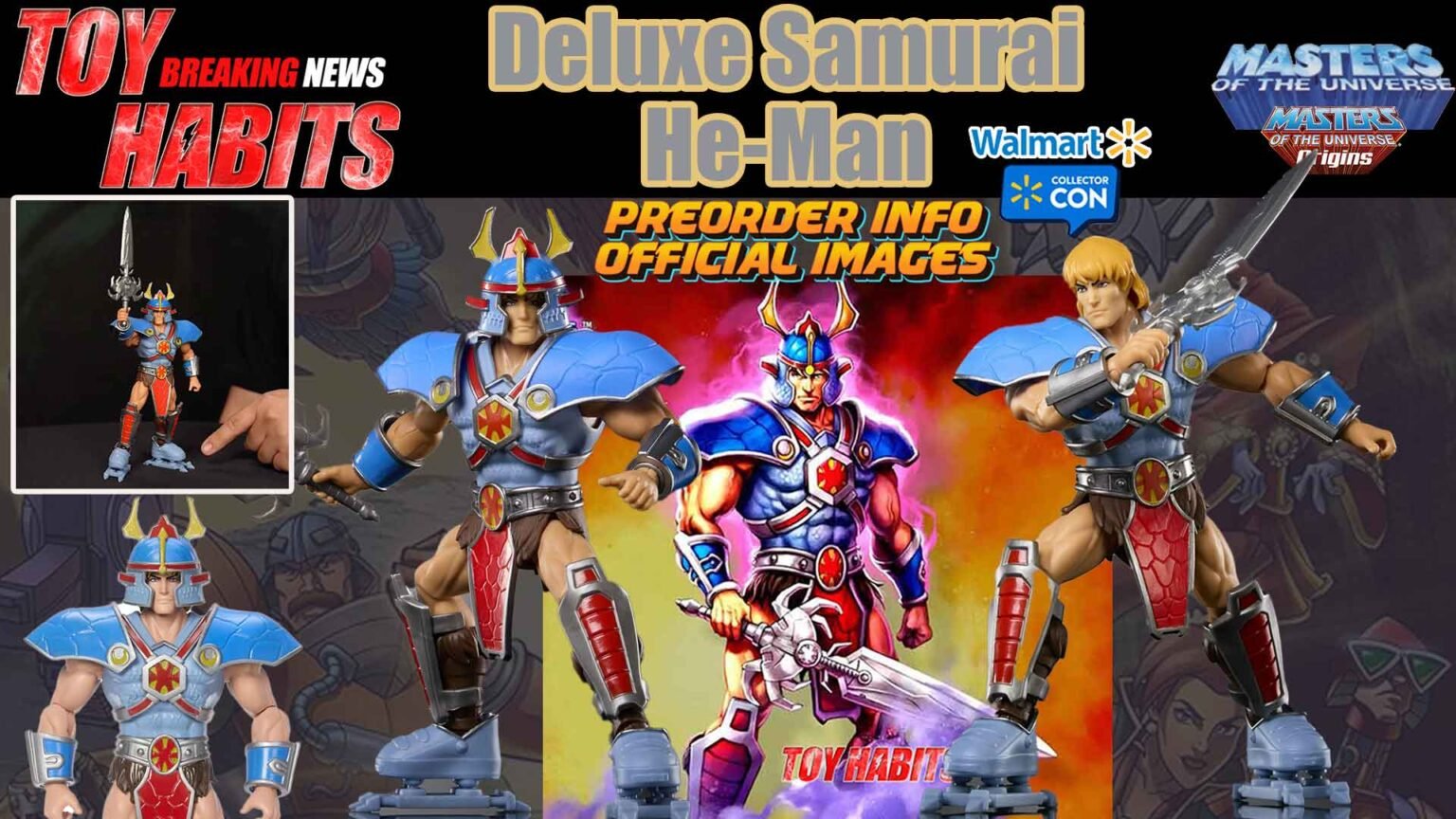 Samurai 200x MOTU Origins Deluxe He-Man Walmart Collector Con Preorder ...