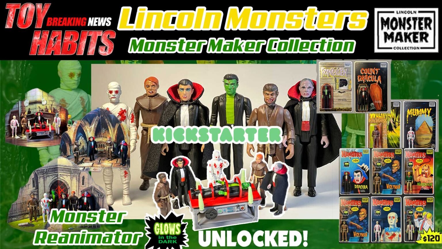 Lincoln Mini-Monsters Monster Maker Collection 3.75" Action Figures ...