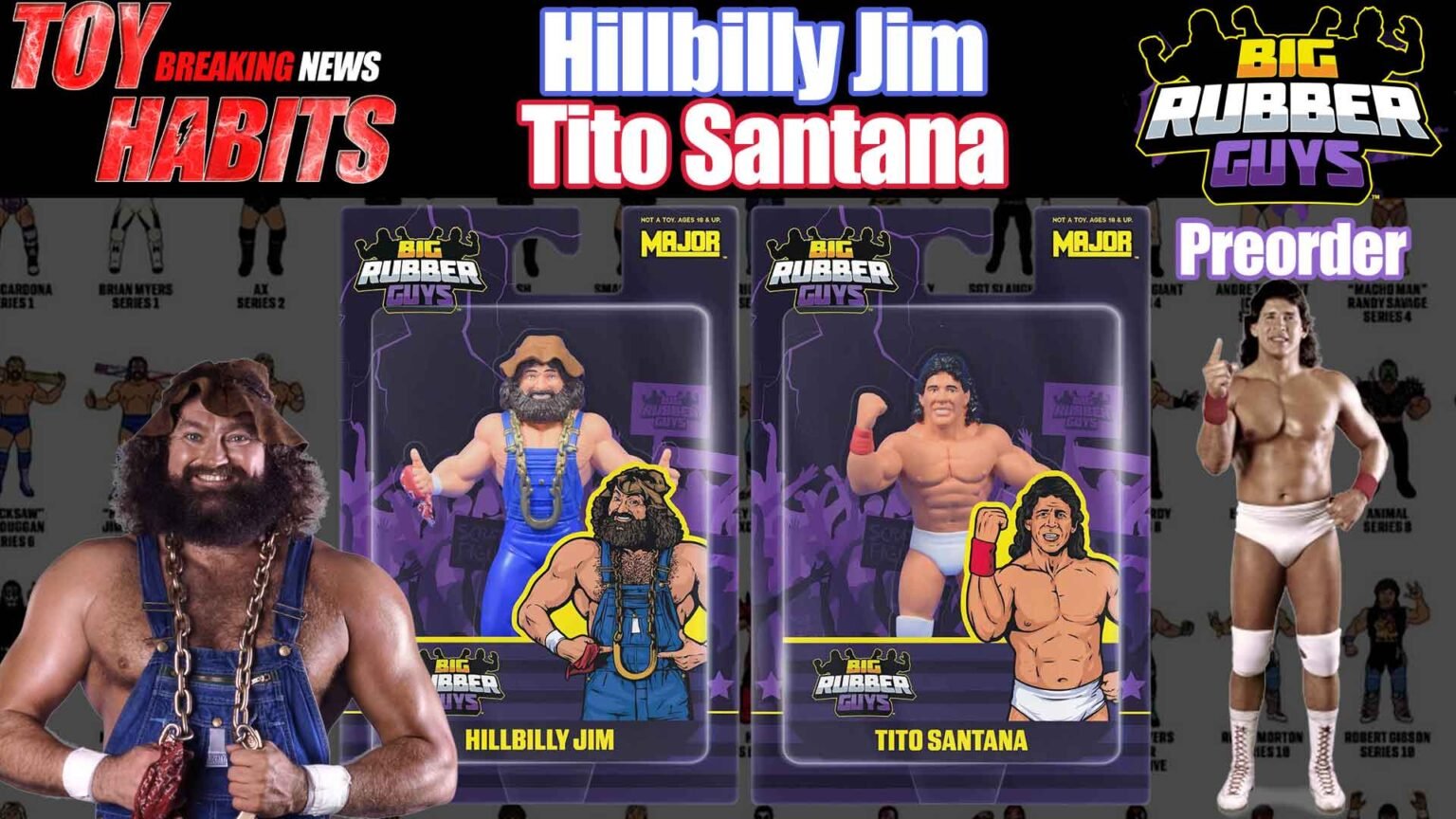 Hillbilly Jim & Tito Santana Big Rubber Guys Preorder - Toy Habits