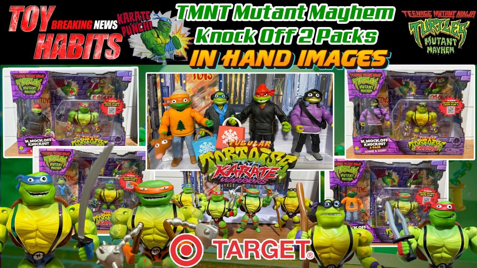 TMNT Mutant Meyhem Knock Off Knock Out 2 Packs In Hand Images