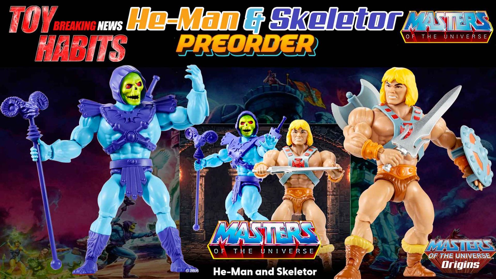 Original He-Man & Skeletor MOTU Origins Preorder
