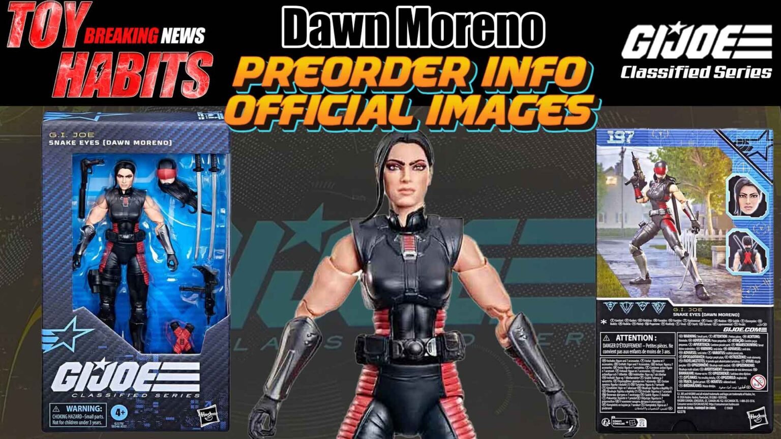 Snake Eyes Dawn Moreno GI Joe Classified Series Preorder and Official ...