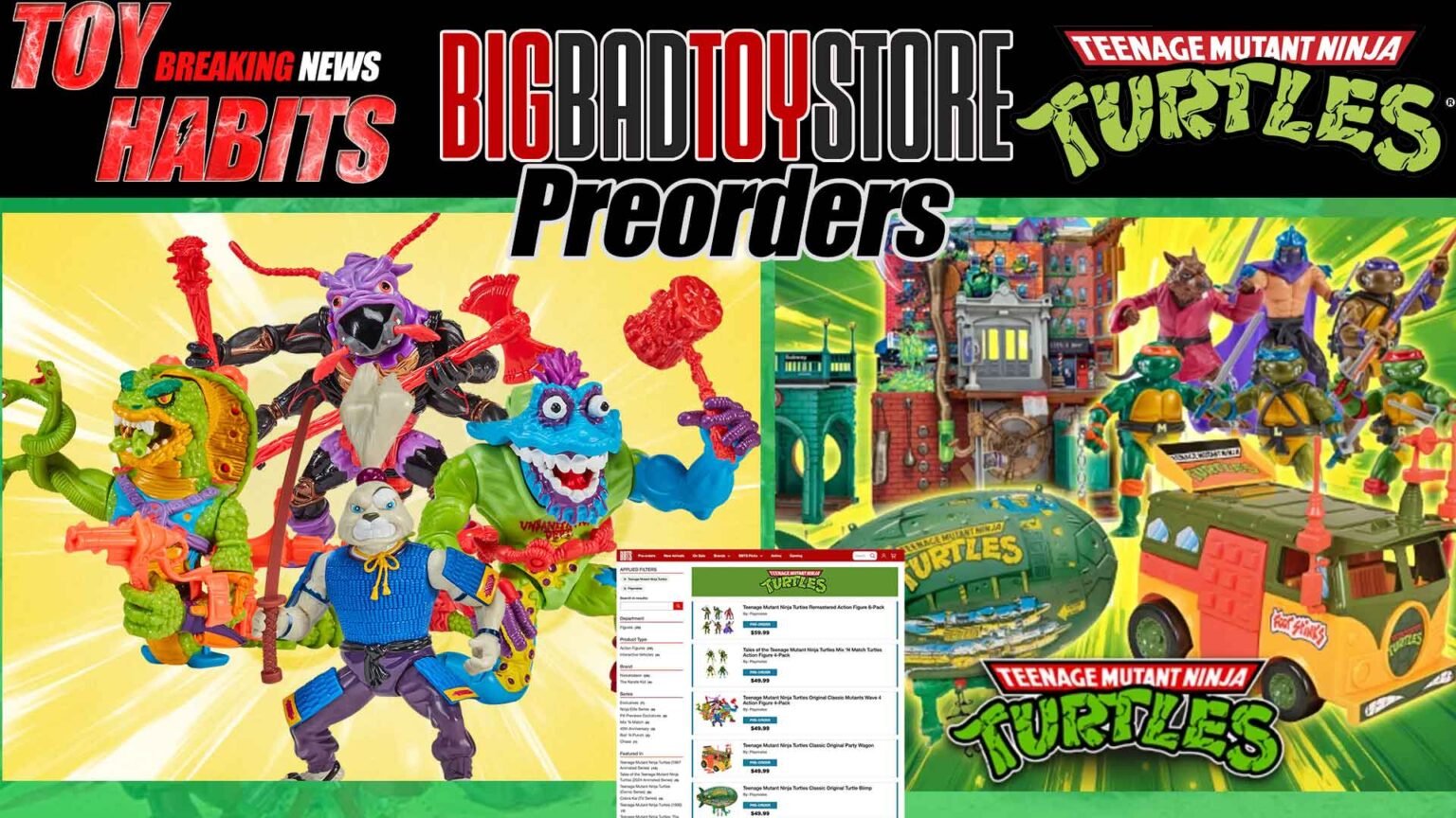 Teenage Mutant Ninja Turtle Big Bad Toy Store Preorders - Toy Habits