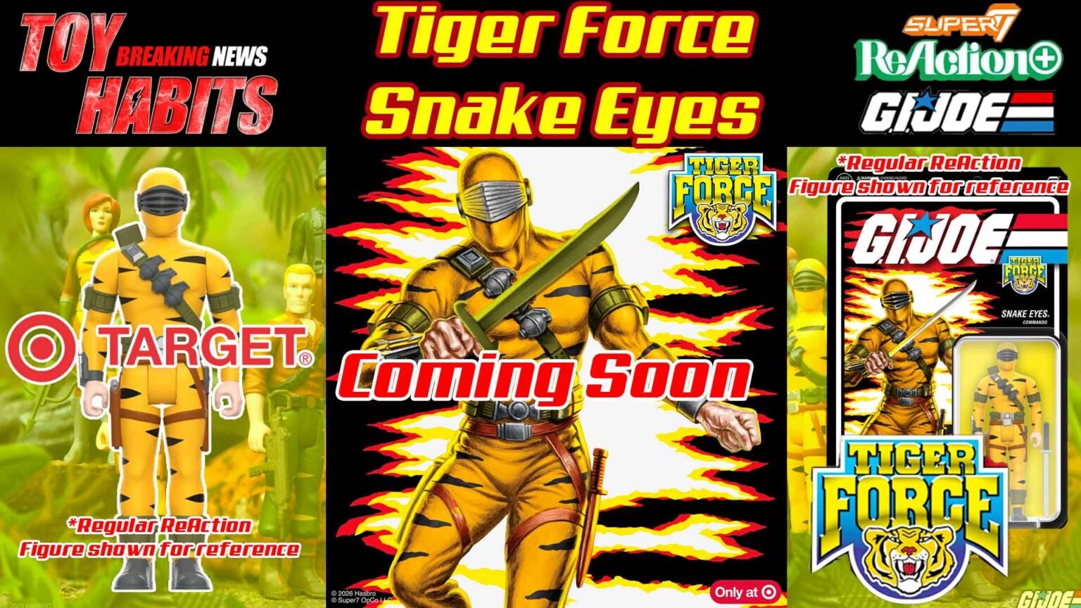 GI Joe ReAction+ Super 7 Tiger Force Snake Eyes Coming Soon