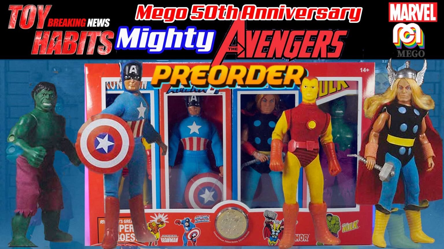 Mego 50th Anniversary World's Greatest Mighty Avengers 4 Pack revealed