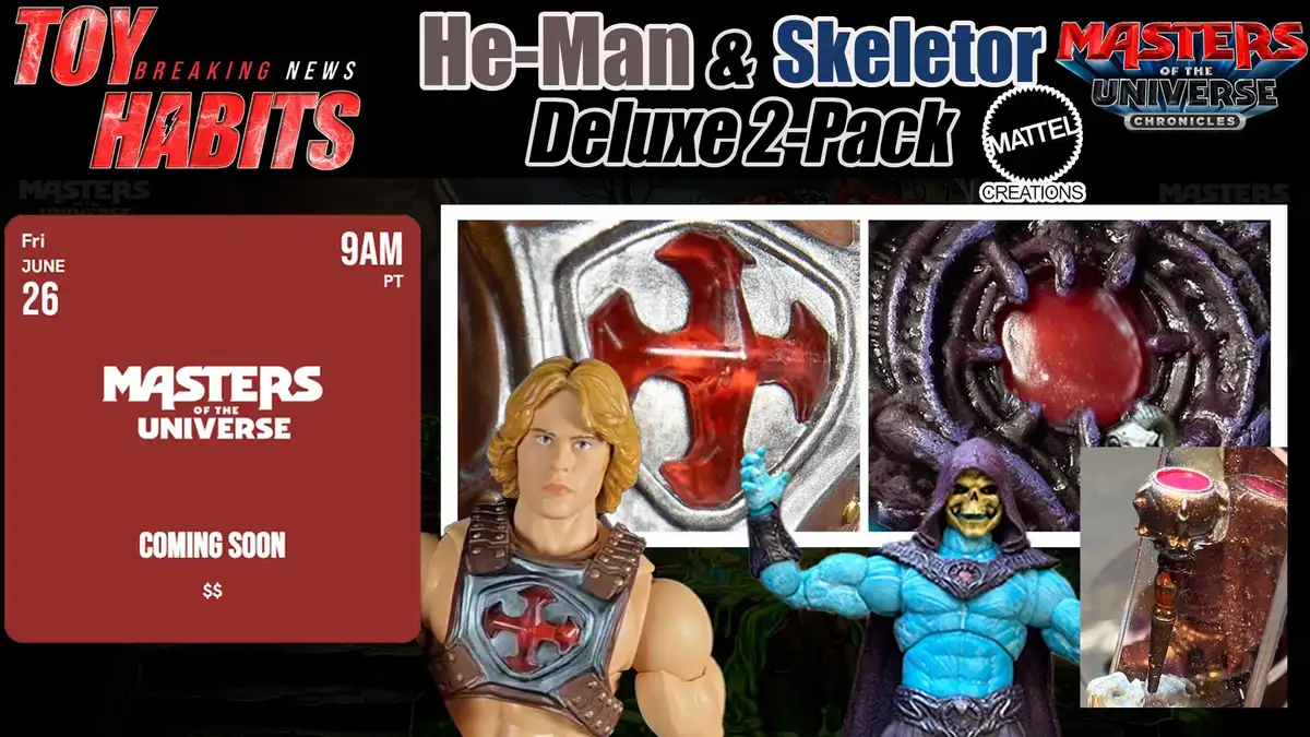 He-Man and Skeletor MOTU Chronicles Deluxe 2-Pack Mattel Creations ...
