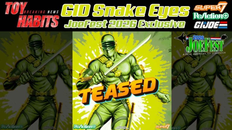 Super7 GI Joe ReAction+ GID Snake Eyes Joe Fest 2026 Exclusive Teased